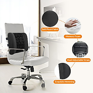CILI Lumbar Support Pillow for Office Chair, Heated Back Support Pillow with Vibration, Back Massager for Chair, Back Rest Cushion Pillow for Desk Chair Sofa, Gifts for Mom Dad Women Men