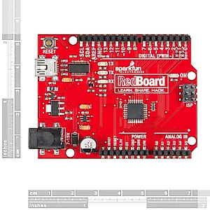 SparkFun RedBoard - Compatible with Arduino Breadboard-able Development Board w/ R3 Footprint Microcontroller Serves as Physical Computing Learning Platform Connect to Computer with USB Mini-B