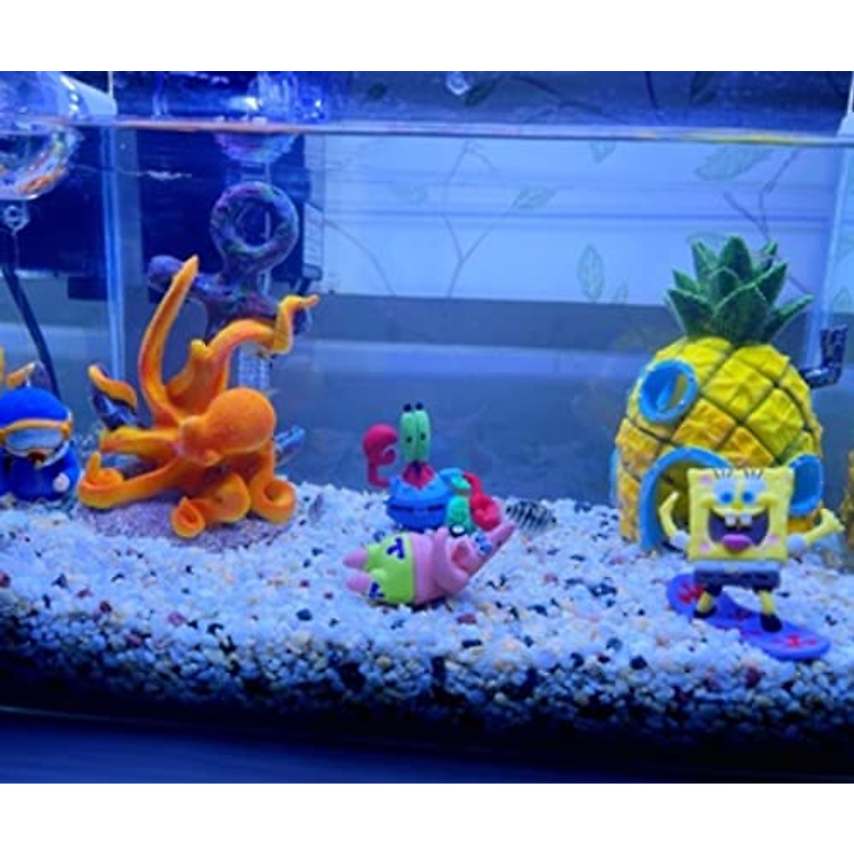KOWVOWZ Octopus Sea Monster Fish Tank Decorations, Hand Painted Aquarium Decorations, Loved by Children, Underwater World Landscape Fish Tank Accessories, Orange (mirror series)
