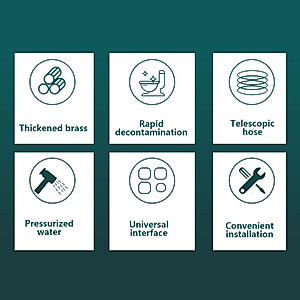 Bidet Taps, 1 in 2 out Dual Control Valve 1 In 2 Out Washing Machine Toilet Faucet for Bidet Bathroom Black