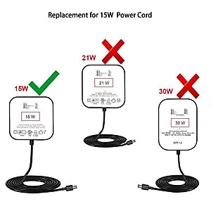 Black 15W Alexa Dot Power Cord Replacement for Dot 3rd Generation,Dot 4th(3.9")/Kids Edition,TV Cube,Show 5 1st Gen / 2nd Gen, Dot with Clock,DC 15W Charger Adapter with 5ft Cable