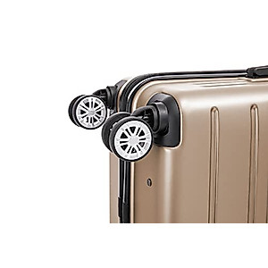 Rockland Irvine Hardside Spinner Wheel Luggage, Champagne, 19", 23", 27"