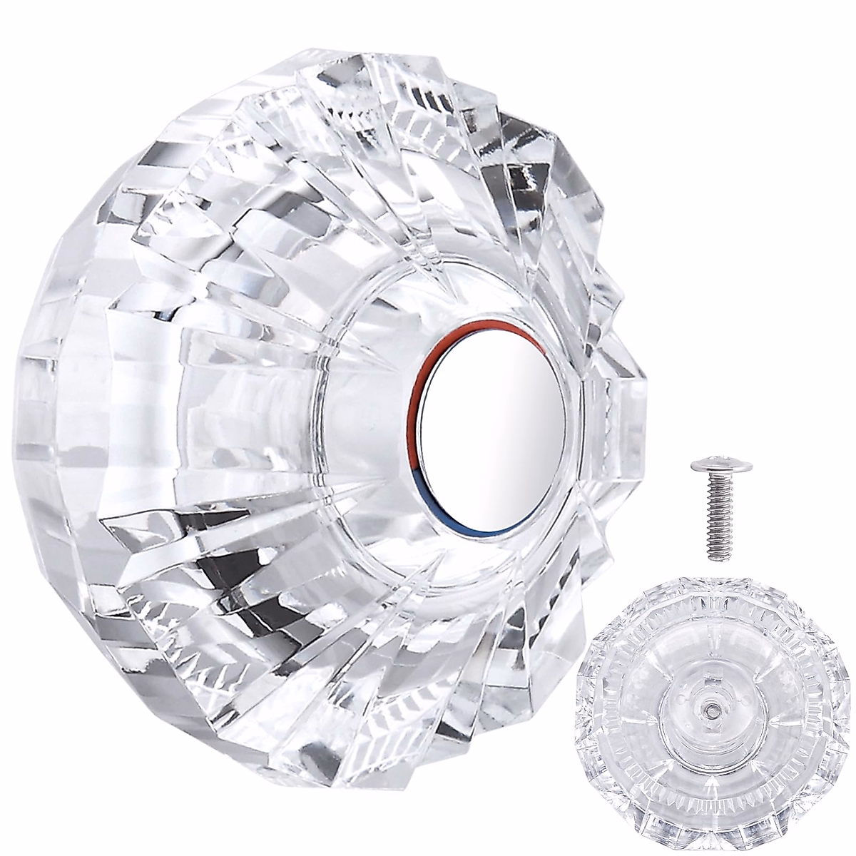 Single Shower Faucet Handle Replacement for Price Pfister Style Avante Series 940-240 or 940-950a, Clear Acrylic Shower Knob Replacement use for Bathroom Sink (940-950A)