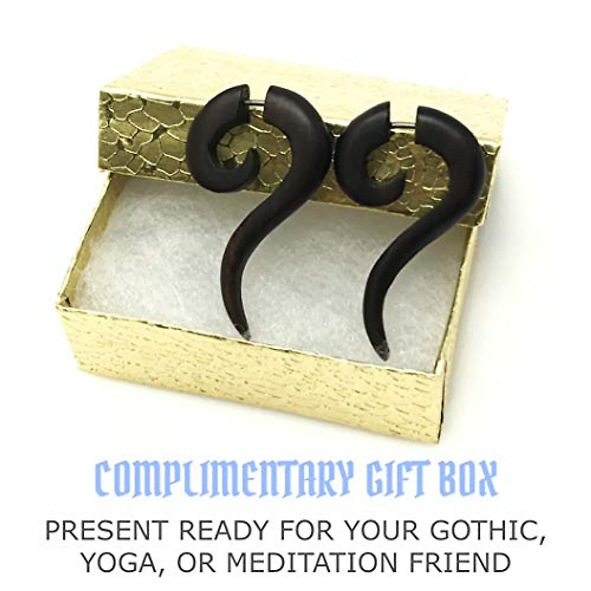 Natural Tribal Organic Wooden Earrings Fake Gauges wood Bohemian Jewelry earrings brown