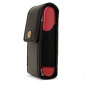 igadgitz Black Genuine Leather Pouch Case Cover for Swiss Army Knives (Compatible with Victorinox)