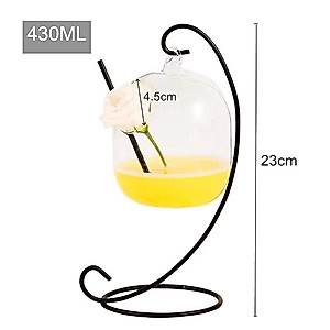 chongjian Cocktail Glasses, Premium Crystal Rocks Glasses, Creative Cocktail Glass-Old Fashioned Style Glasses, Ideal for Home, Restaurant, Events & Parties (430ML)