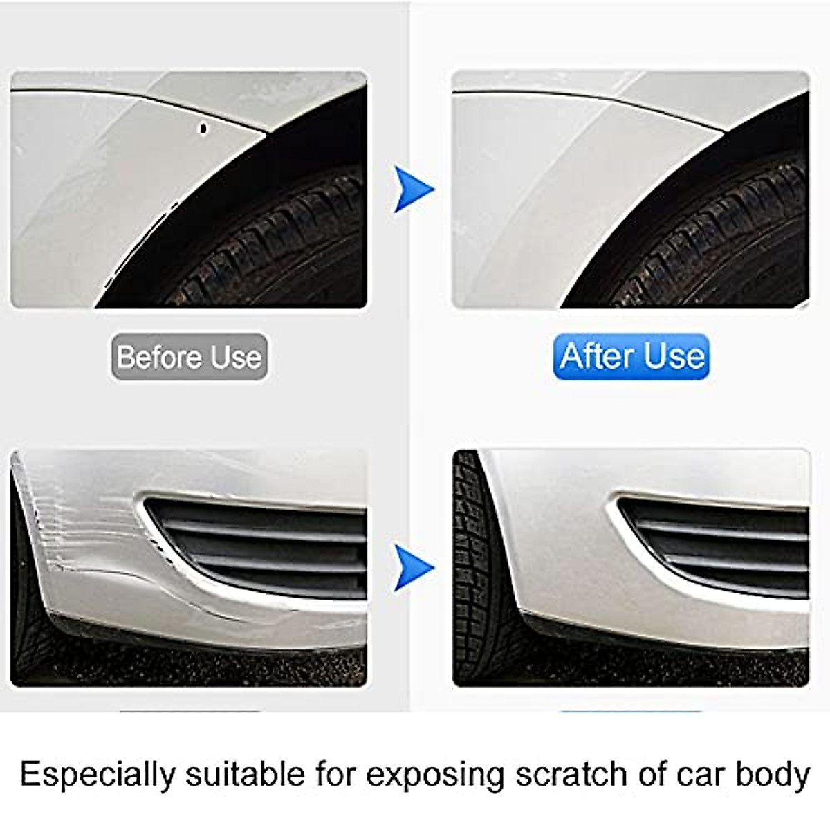 Car Touch Up Paint Pen Crystal Silver for Toyota CAMRY Auto Scratch Remover Pen 1D4 Auto Scratch Repair Kit for Deep Scratches Cars Scratch Repair Easy Repair (For Toyota CAMRY, Crystal Silver)