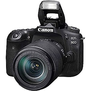 Canon DSLR Camera [EOS 90D] with 18-135 is USM Lens | Built-in Wi-Fi, Bluetooth, DIGIC 8 Image Processor, 4K Video, Dual Pixel CMOS AF, and 3.0 Inch Vari-Angle Touch LCD Screen, Black