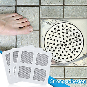 Shower Drain Sticker - Hair Guard Sewer, Floor Drain Mesh | 3 Bathtub Strainer Hair Catcher Patches, Disposablle Prevent Clogged Drains Filter Screen, Kitchen Sink Strainer Stopper for Trash