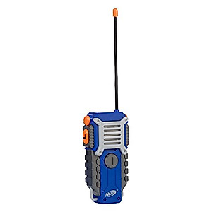 Sakar Nerf Walkie Talkie for Kids Fun at The Touch of A Button, Set of 2, 1000' Range, Rugged Pair Battery Powered Gray Blue & Orange