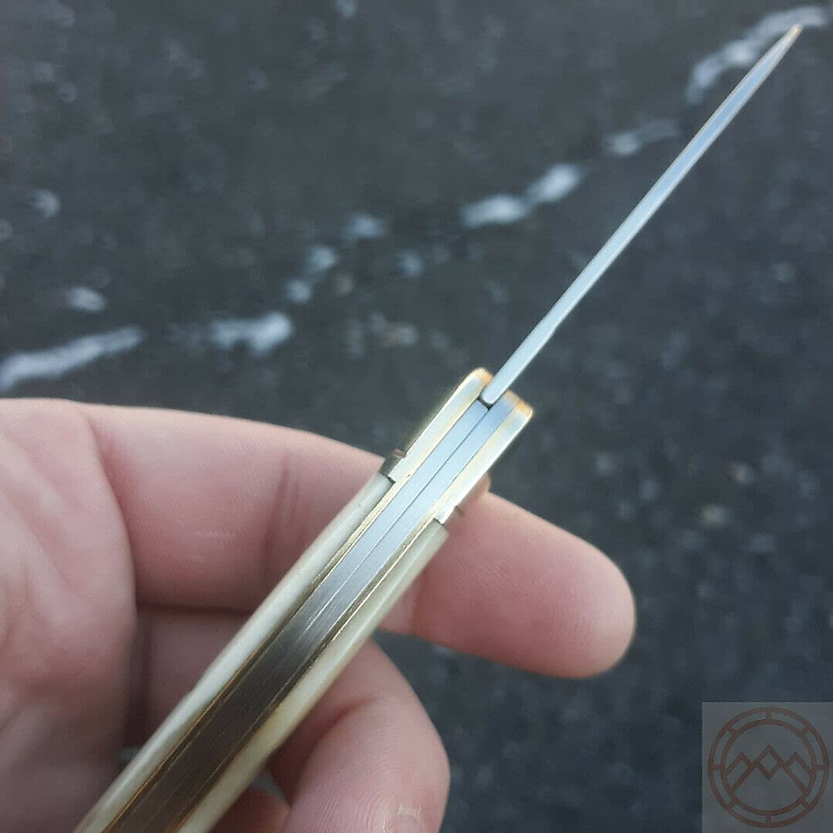 Canoe Open Folding Pocket Knife Stainless Steel Blade White Smooth Bone Handle Outdoor Survival Hunting Knife for Camping by Survival Steel