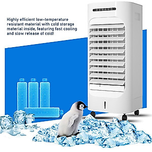 Small Fan, Ice Packs 4Pcs Long Lasting Freezer Blocks Reusable Portable Cooler Freezer Ice Packs Keep Cool for Refrigerator Air Conditioner Fan