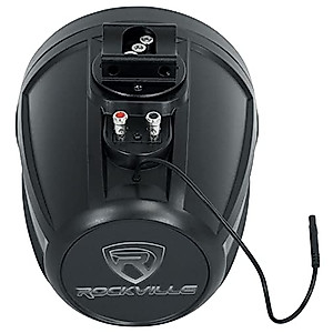 Rockville PT65BR 6.5" Powered Bluetooth LED Tower Speakers for ATV/UTV/RZR/Cart, Black