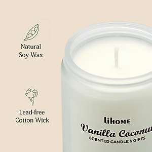 Candles Gifts for Women - Scented Candles, Natural Soy Wax Candles for Home Scented Perfect for Christmas, Birthday, Mother's Day, Vanilla Coconut Candles