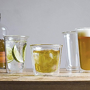 Set of 2 Double Walled Cocktail Glasses - Kinto Cast - 290 ml (9.81 fl. oz.) (Japan Import)