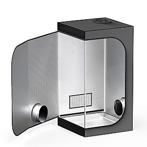TopoLite 24"x24"x48" Grow Tent Garden Growing Dark Room with Heavy Duty Reflective Mylar for Indoor Growing 2'x2'