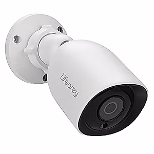 Lifoarey 5MP Outdoor CCTV Camera, Wired Security Camera, 4 in 1 TVI/CVI/AHD/CVBS, Full Time 24/7 Recording Surveillance, Compatible with 5MP DVR, Metal Housing, 100ft Black & White Night Vision, White