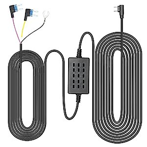 HUPEJOS Type-C Hardwire Kit for V7/V7PRO Dash Cam, Hard Wire Car Charger Cable Kit 12V- 24V to 5V/2.5A for Dash Cameras with Low Voltage Protection, Parking Monitoring