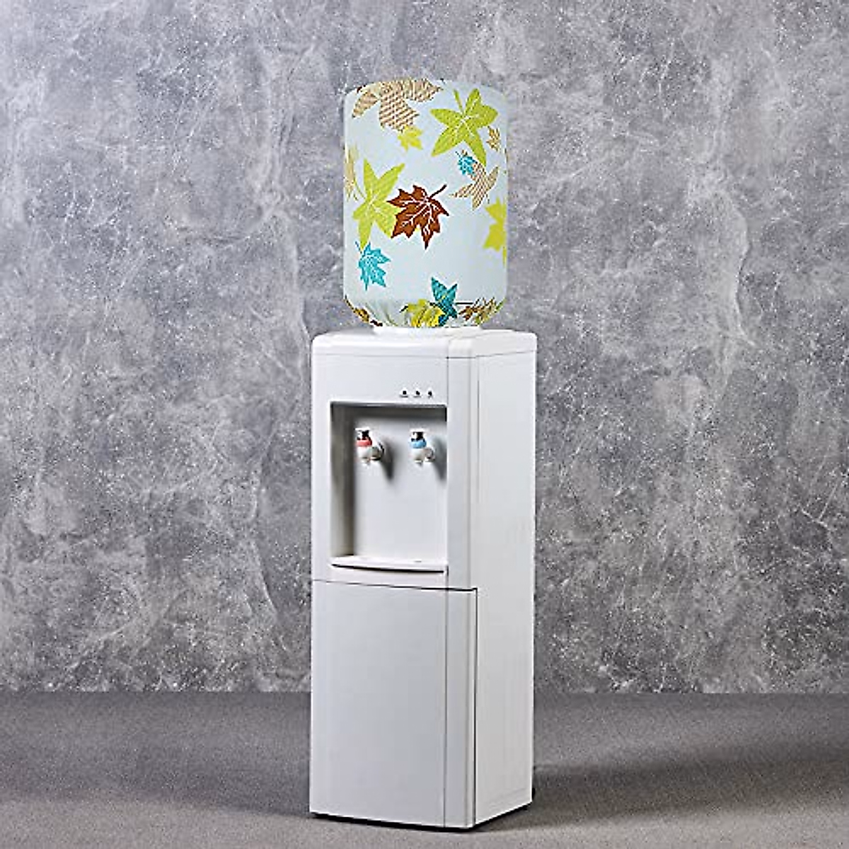 Genernic Water Dispenser Cover for 5 Gallon Water Bottle, Stretchy Fabric Bucket Decoration Cover, Reusable Water Cooler Cover for Home, Office or Kitchen Outdoor.[Maple], Blue
