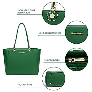 Montana West Purses for Women Tote Purse Shoulder Bag Vegan Leather Top Handle Satchel Bag,MWC-096GN