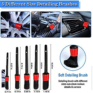 Akumorain Car Wheel Tire Cleaning Brush Set, Car Detailing Kit, Car Detailing Brush Set for Wheels Brush, Rim Brush, Detailing Brushes, Car Drill Detailing Brushes (20 PCS)
