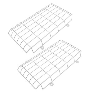 VANZACK 2pcs Exit Sign Damage Stopper Emergency Light Protection Wall Mount Air Conditioner Exit Sign Protector Metal Exit Sign Protective Coated Steel Wire Guard