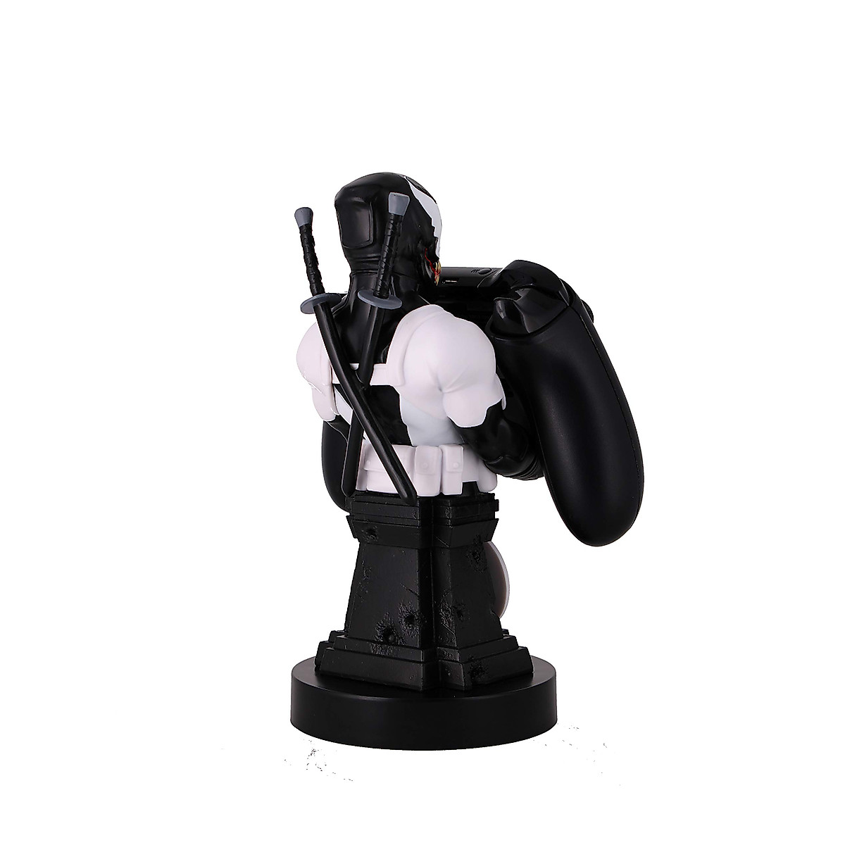 Exquisite Gaming: Deadpool Back in Black: Deadpool Venom - Original Mobile Phone & Gaming Controller Holder, Device Stand, Cable Guys, Licensed Figure