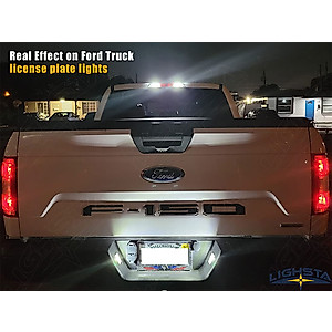 LIGHSTA 9PCS Super Bright White LED Interior Light Kit Package for Ford F150 2009 2010 2011 2012 2013 2014 + Cargo Lights + License Plate Lights and Install Tool