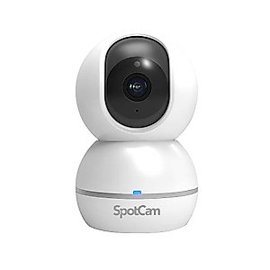 SpotCam Eva 2 Wireless Home Security Camera, 1080p FHD, Indoor, Night Vision, Two-Way Talk, Motion & Sound Alert, PTZ Pan/Tilt, Automatic Human Tracking, with Free Fulltime Cloud Recording