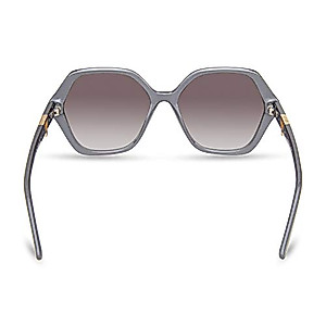 GUESS Women's Trendy Geometric Square Sunglasses, Grey, 57mm