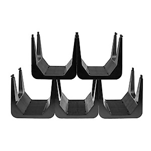 Clever Chef Premium Stackable Wine Rack Custom Wine Storage, Snap & Stack Design Perfect to Fit Any Space, Sturdy & Lightweight Plastic, Pack of 5 Wine Racks, Black