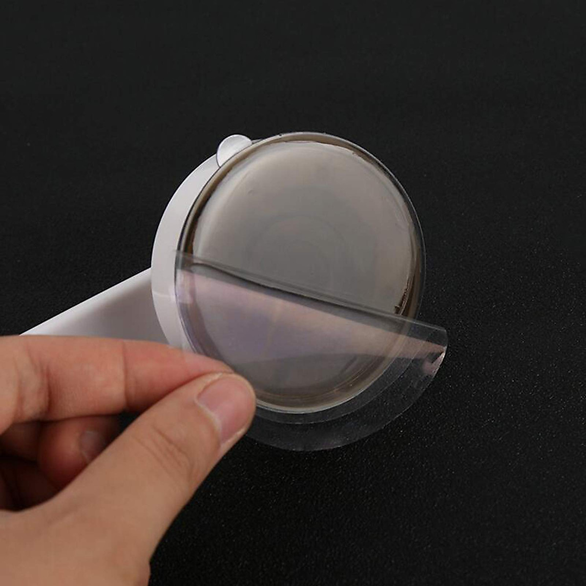 Grab Bar Suction Bathroom Handle Shower Balance Bar Safety Hand Rail Support Handicap Elderly Injury Senior Assist Bath Handle Non Skid White (Color : Silver)