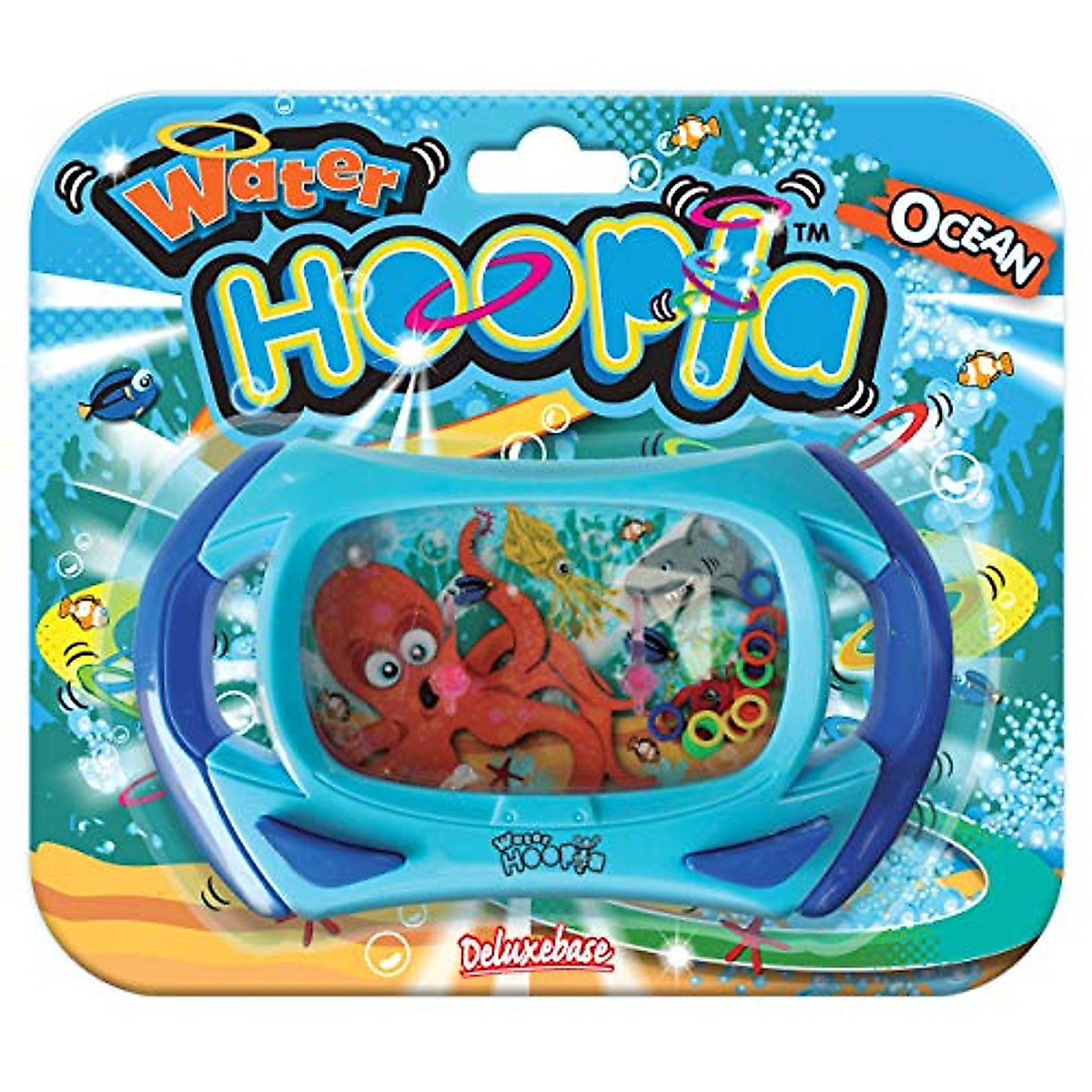 Water Hoopla Shark & Octopus from Deluxebase. Sea Life Themed Handheld Ring Toss Games for Kids. Portable Retro Mini Arcade Games. Great for Travel Toys, Mini Games and Party Favors.