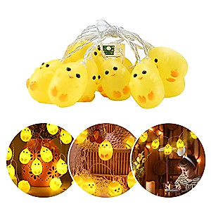 Easter Lights, 5ft 10 LEDs Chicks Light Indoor/Outdoor Decorative Light Battery Operated Chicks Night Light Walls, Windows, Rooms Decorative Lights for Tent Garden Patio Holiday Tree Decorative