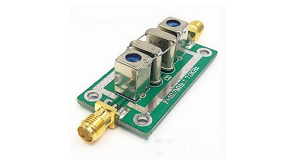 Taidacent 10.7MHz Quartz Crystal RF Bandpass Filter