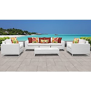 TK Classics Miami Seating Patio Furniture, Sail White