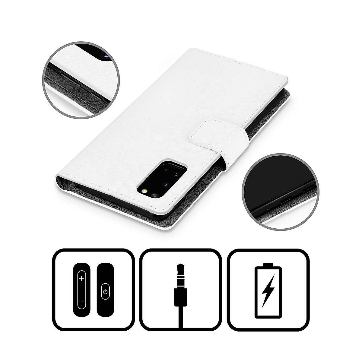 Head Case Designs Officially Licensed Tottenham Hotspur F.C. White 2023/24 Badge Leather Book Wallet Case Cover Compatible with Samsung Galaxy A04 (2022)