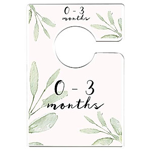 Mumsy Goose Nursery Closet Dividers Greenery Baby Clothes Dividers Botanical Closet Organizers