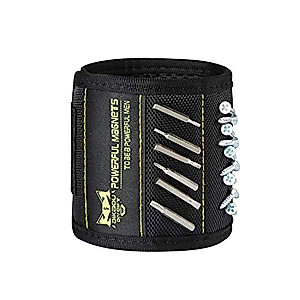 Magnetic Wristband with 20 Strong Magnets for Holding Screws Nails Drill Bits, Father's Day Gifts for Dad, Gadgets Tools, Gifts for Men,Husband, Boyfriend and DIY Handyman