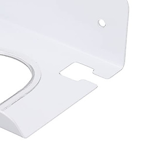 Garosa Hair Dryer Holder Wall Mounted Blow Dryer Holder Hair Dryer Rack Stainless Steel Hair Blow Dryer Rack Storage Hanger Hole Punch Installation White