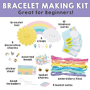 Creativity for Kids Friendship Bracelet Making Kit - Create 20 DIY Charm Bracelets, Arts and Craft Kits for Girls and Tweens Ages 7-10+