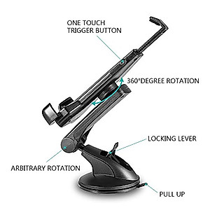 Windshield Dashboard Car Mount for Samsung Galaxy Xcover6 Pro S22 Ultra S22 Plus S22 S21 FE S20 FE 2022 M53 M33 M23 M13 F23 F13 A73 A53 A33 A23 A13 All Phone
