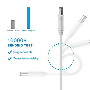 LANMU USB to DC Power Cable,Universal 5V DC Jack Charging Cable Power Cord with 9 Interchangeable Plugs Connectors Adapter Compatible with Massage Wand,Router,Speaker and More Devices