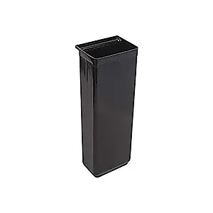 Winco UC-RB, Black Plastic Open-Top Trash Can, 1-1/5 in L x 9-2/3 in W x 22 in H