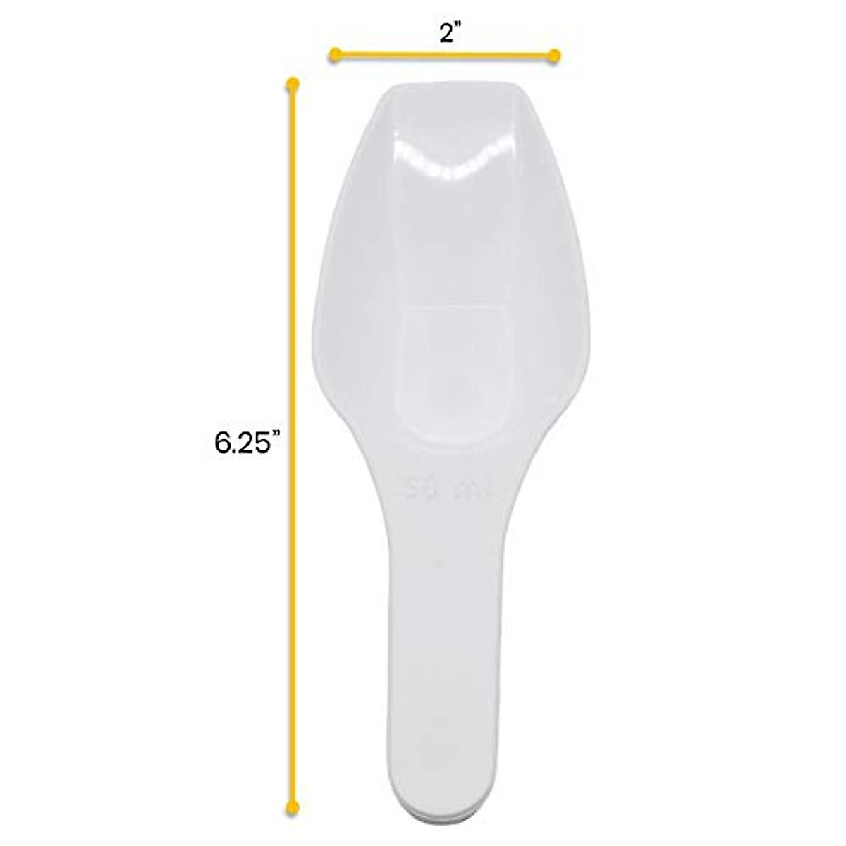 EISCO 12PK Scoops, 50ml (1.7oz) - Polypropylene Plastic - Flat Bottom - Excellent for Measuring & Weighing - Autoclavable