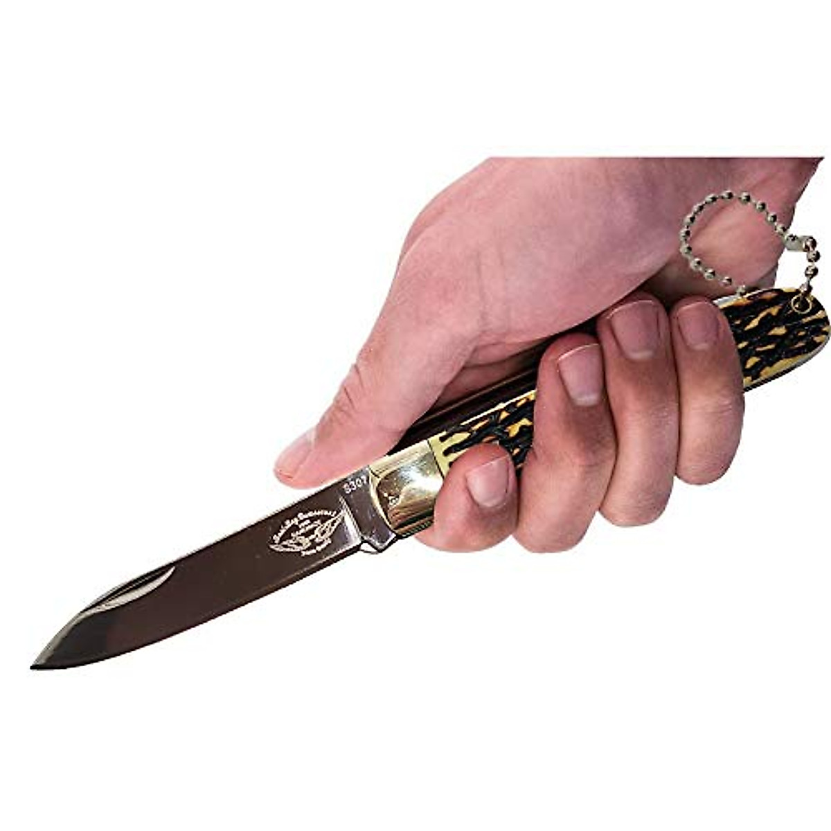 Knife 7.5 Inch 420C Pocket Knife Rose Wooden Handel for Men Folding Knife Outdoors & Sports Hunting Camping Hiking Best EDC Camping Knife