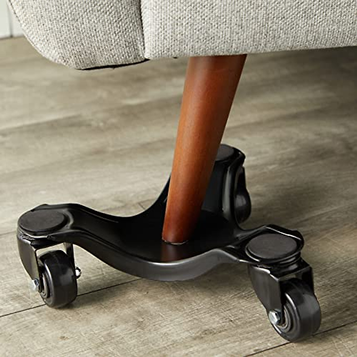 Set of 4 Heavy Duty Furniture Dolly Set with Wheels for Moving (9.8 x 2 in, 441 Lb Capacity)