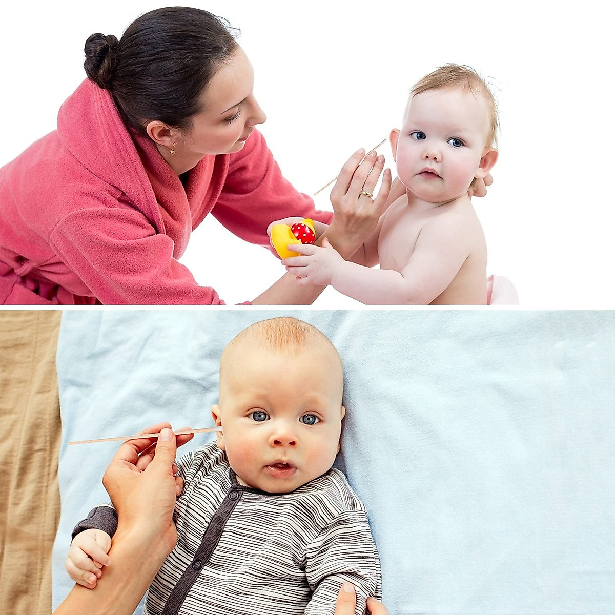 200PCS Cotten Swab Applicators, 6 Inch Long Wooden Cotton Swabs - Cleaning Gun Sterile Medical Q Sticks Tips Applicator With Wood Handle - Makeup & Ear Cleaner Remover Tools - For Ceramics, Jewelry