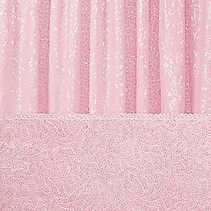 Pink Sequin Backdrop 2 Panels 2FTx8FT Birthday Party Backdrop Curtains Glitter Baby Shower Backdrop Pink Backdrop