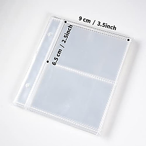 Ancicraft Photo Album Sleeves for 2x3 Pictures 100 Photos Sheet (Refills pages for 2x3Inch)